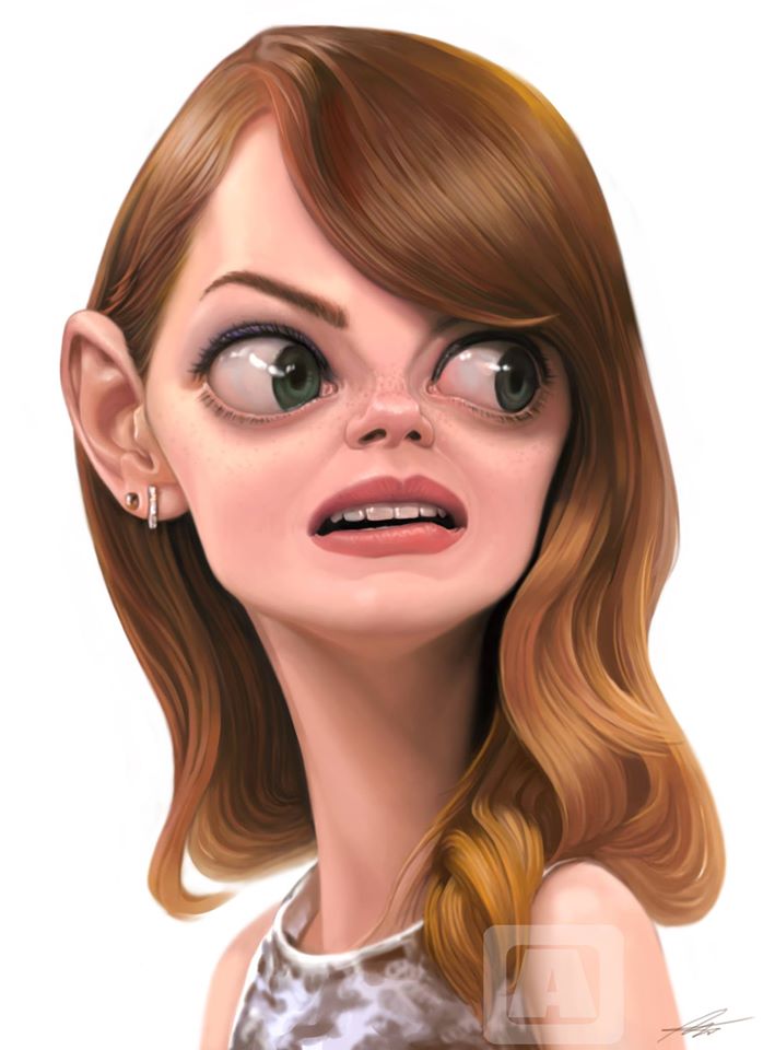 Dibujo De Emma Stone Drawing Emma Stone Etsy México