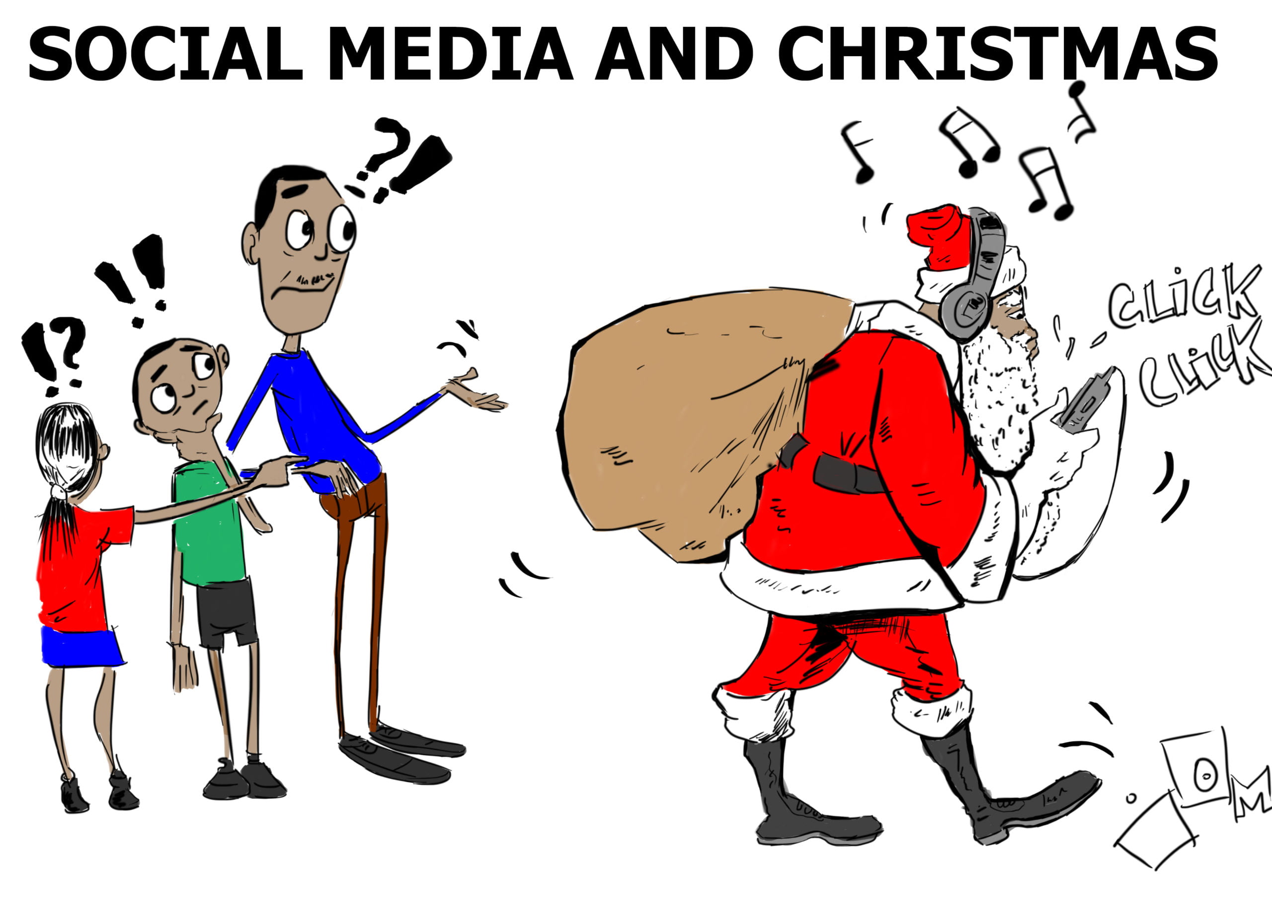Santa And Social Media - Toons Mag
