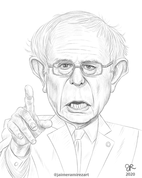 Caricature Of Bernie Sanders - Toons Mag