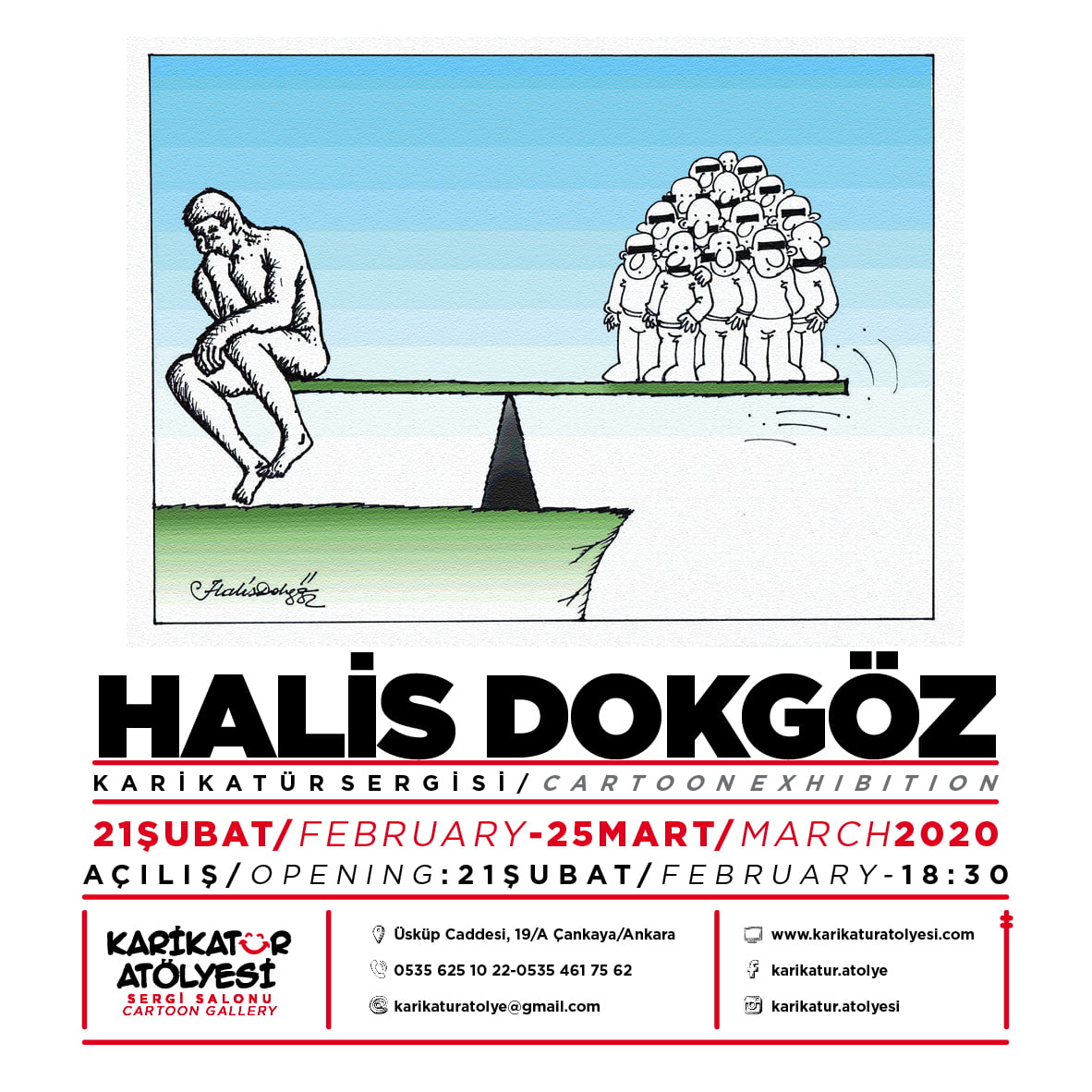 Halis Dokgöz Cartoon Exhibition, Ankara, Turkey - Toons Mag