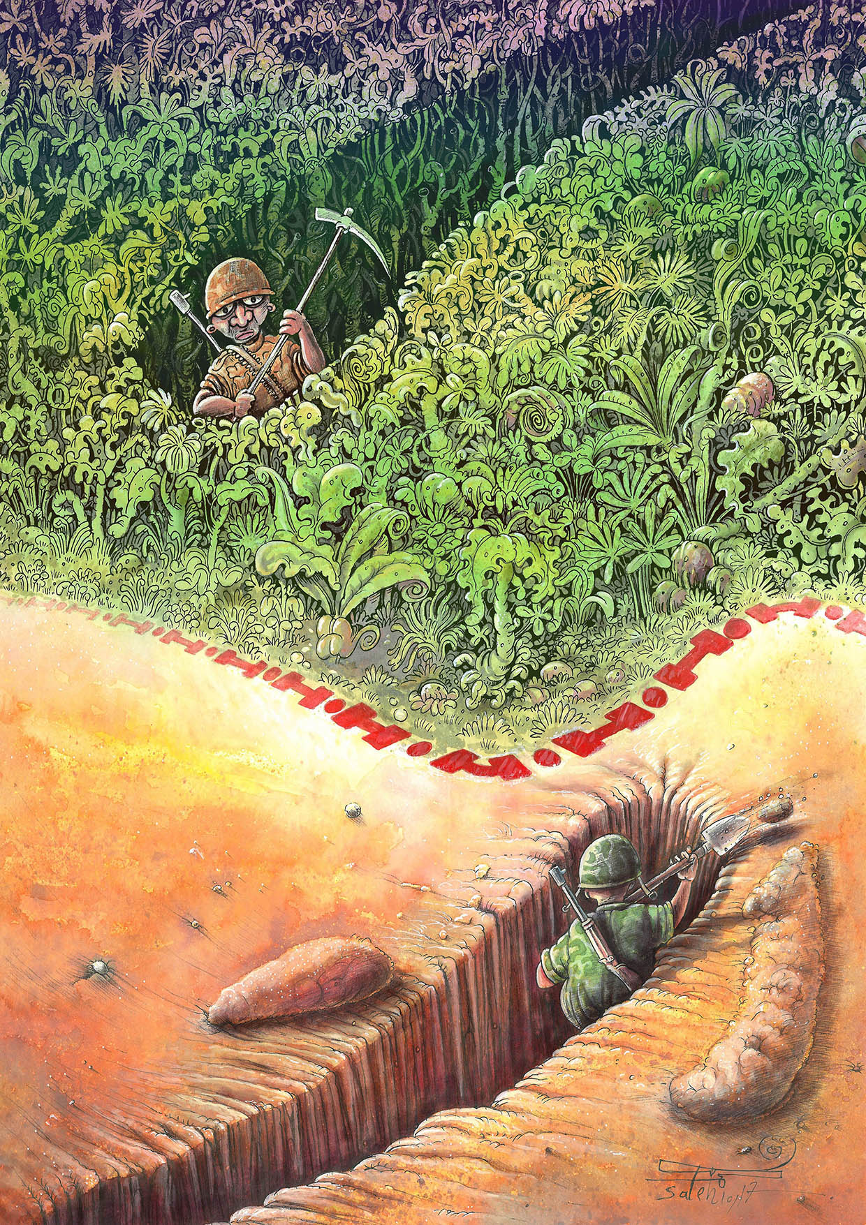 Border And Soldier - Toons Mag