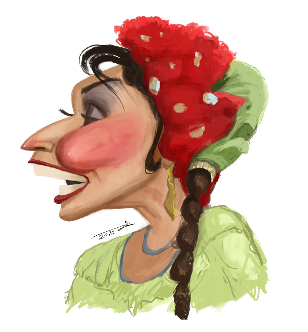 Caricature Of Soheir El-Bably (Skina Character) - Toons Mag