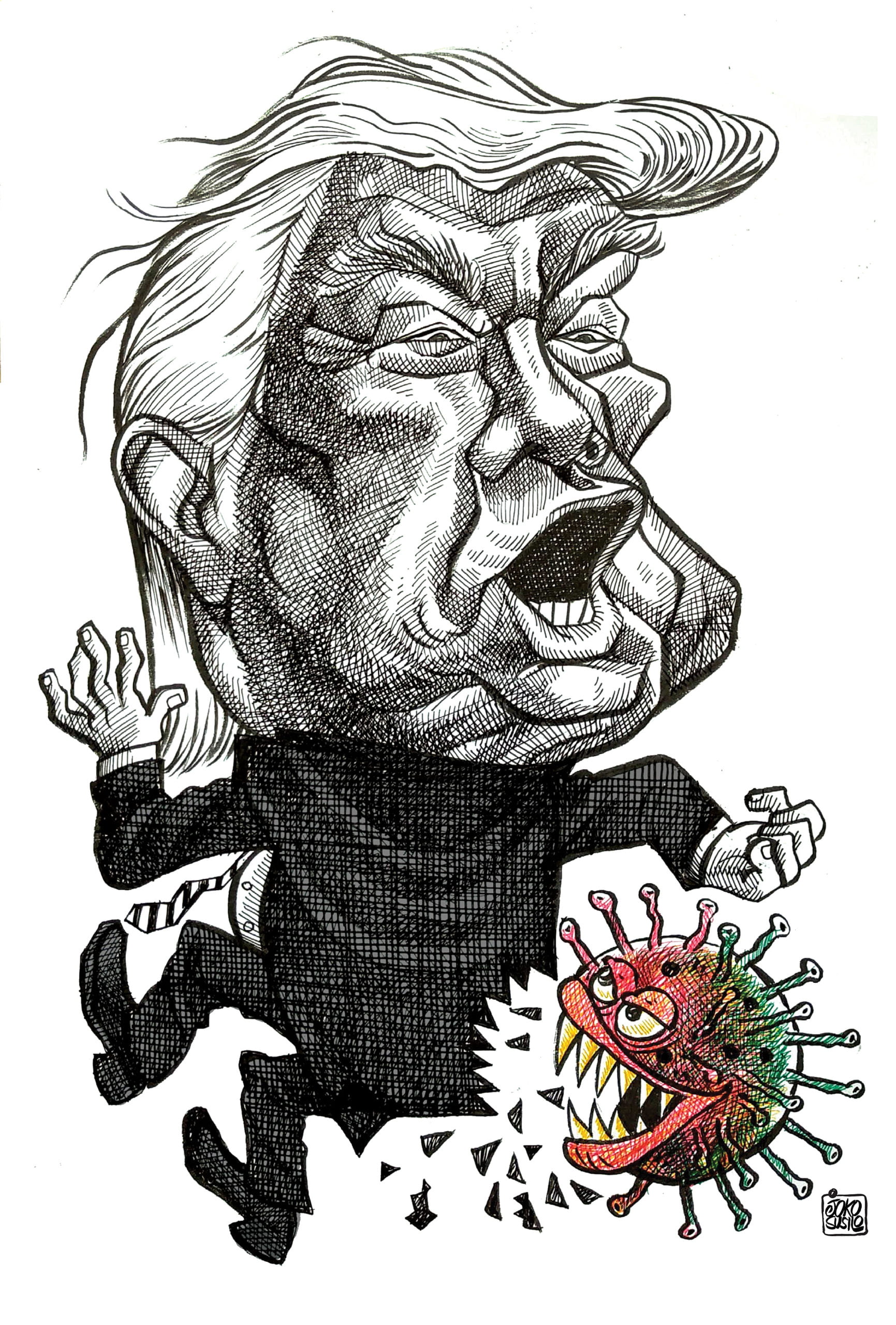 Trump Vs Covid-19 - Toons Mag