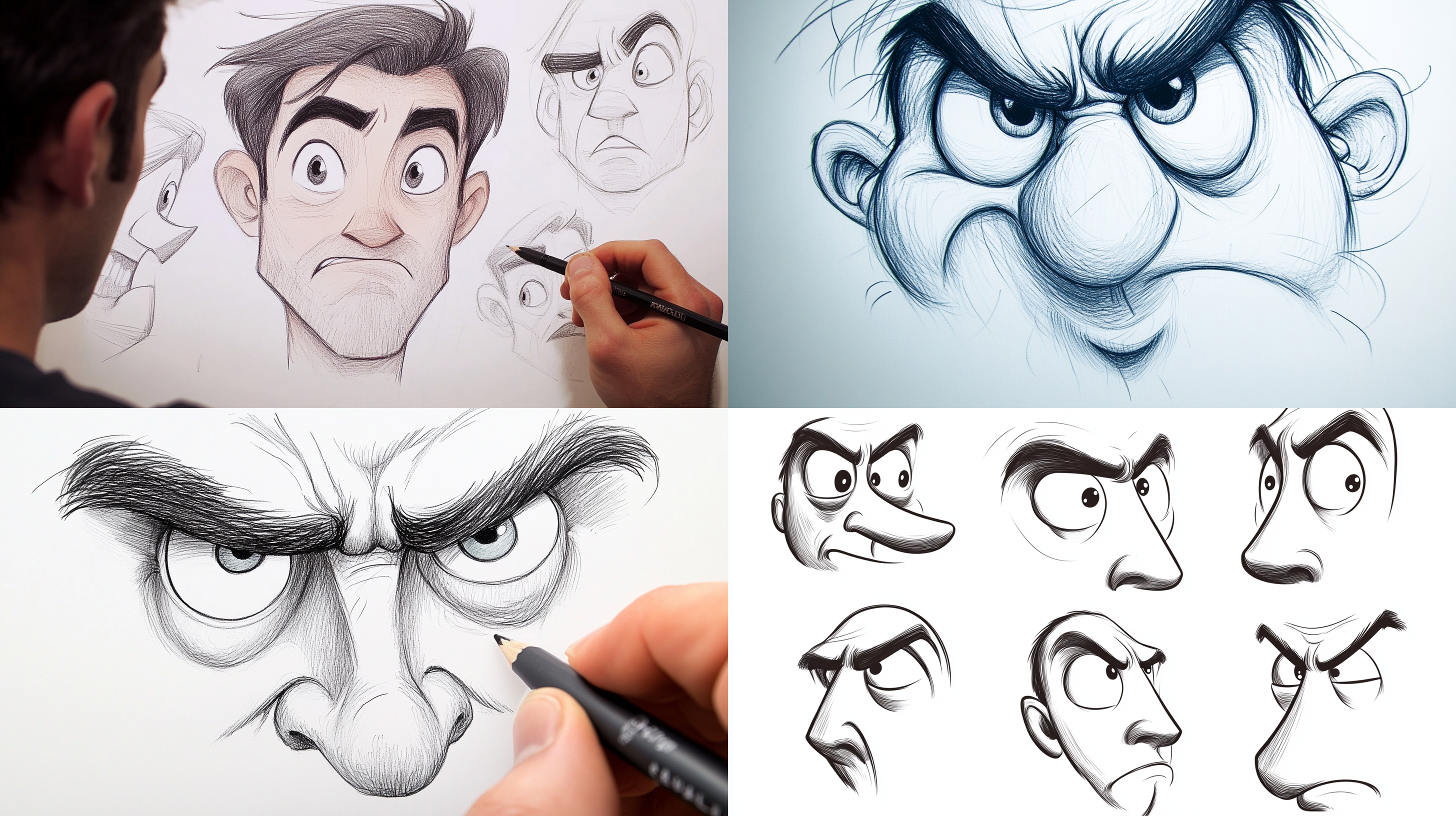 drawing faces cartoon