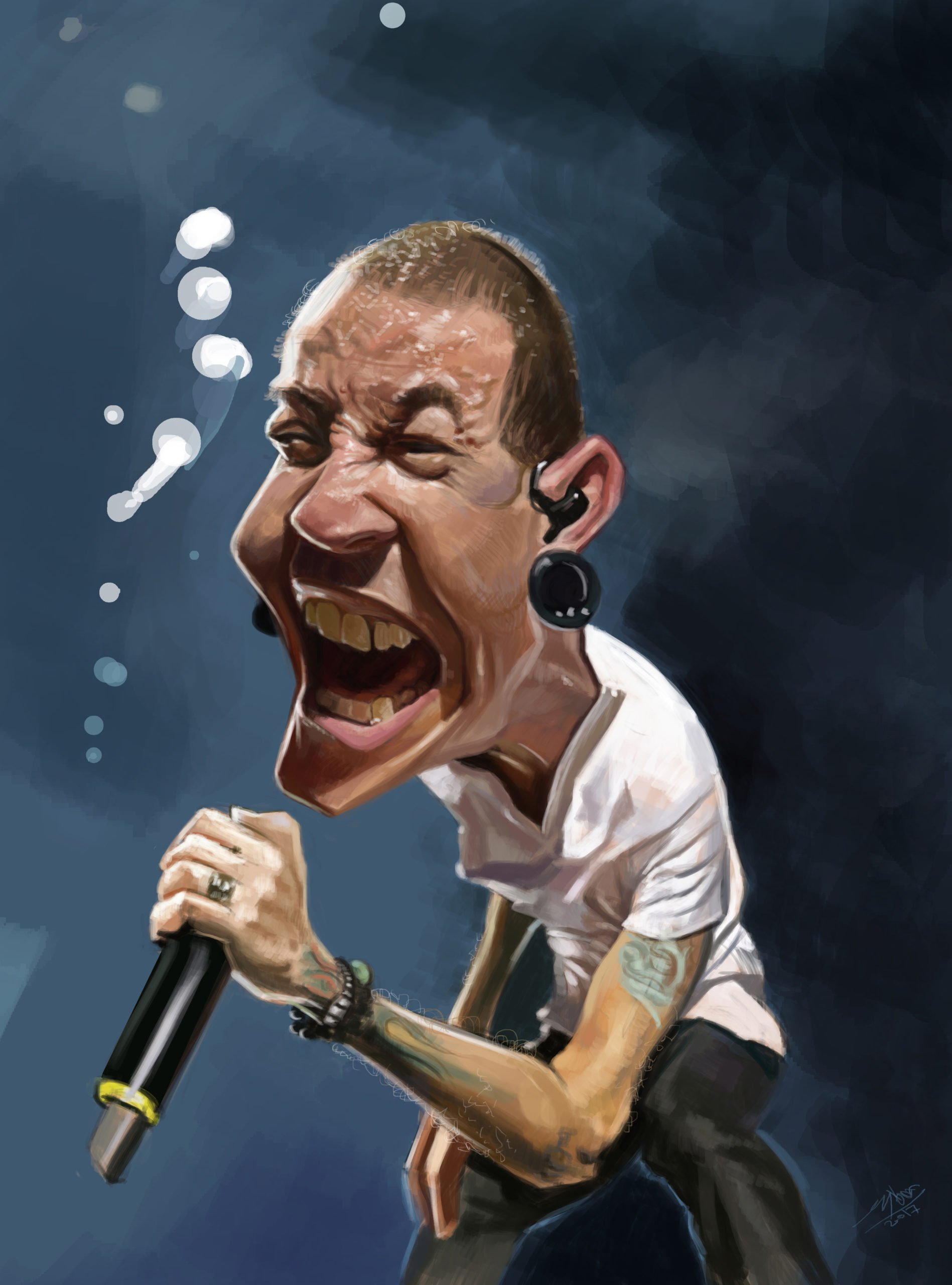 Caricature Of Chester Bennington - Toons Mag