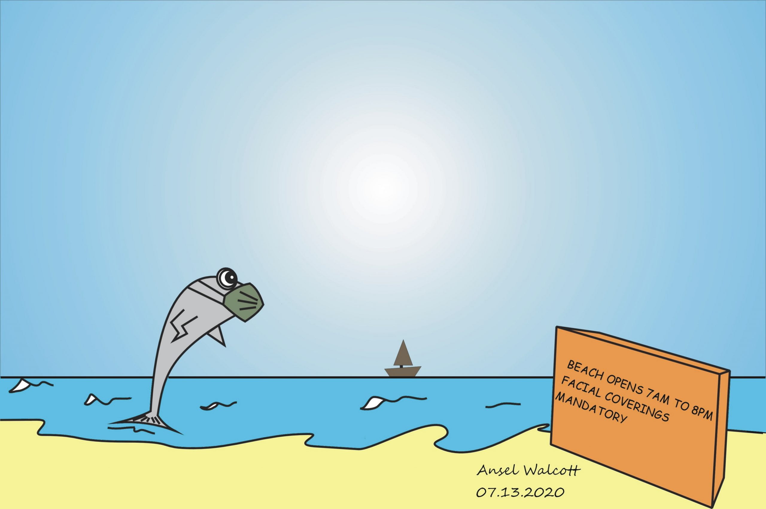 Safety On The Beach - Toons Mag