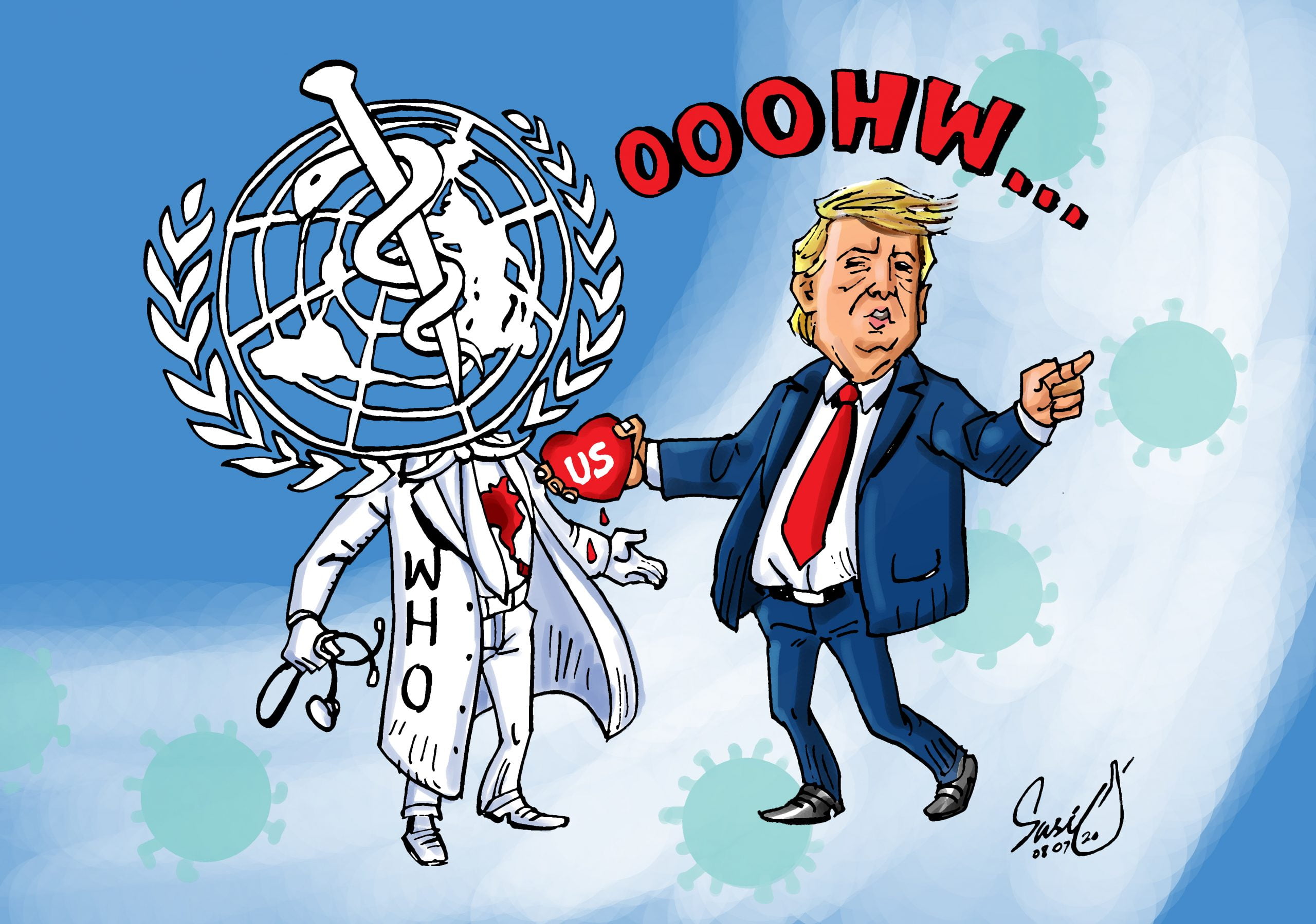 US Withdrawal From The World Health Organization (WHO) - Toons Mag