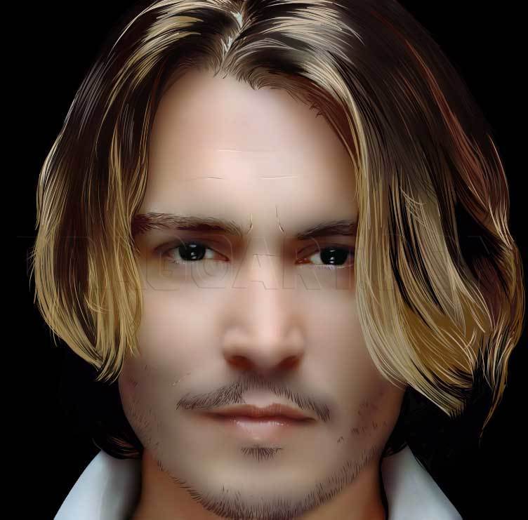 How To Draw Johnny Depp Easy Tutorial, 6 Steps - Toons Mag