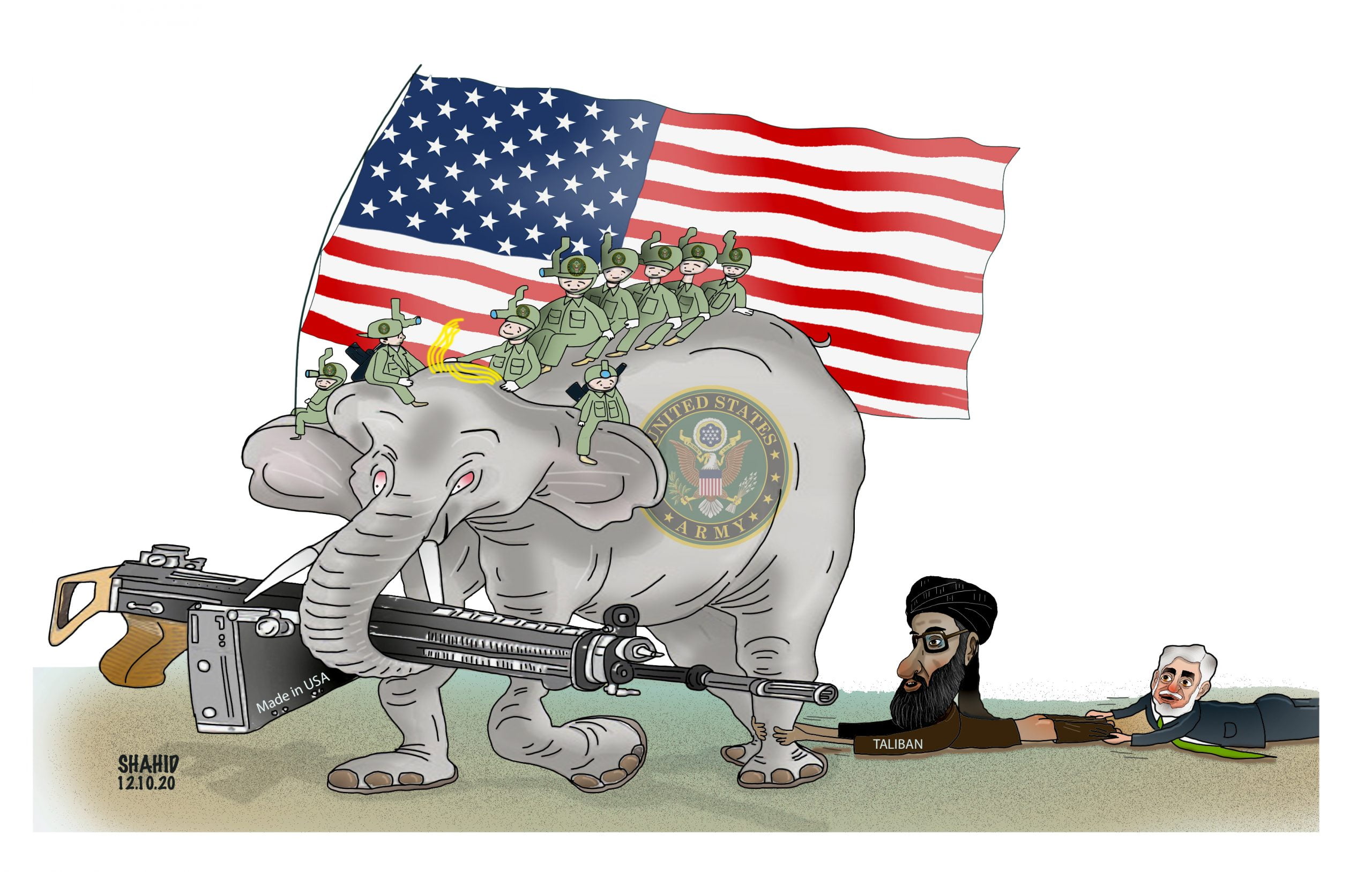 US Withdrawal From AFG, Trump`s Campaign PR! - Toons Mag