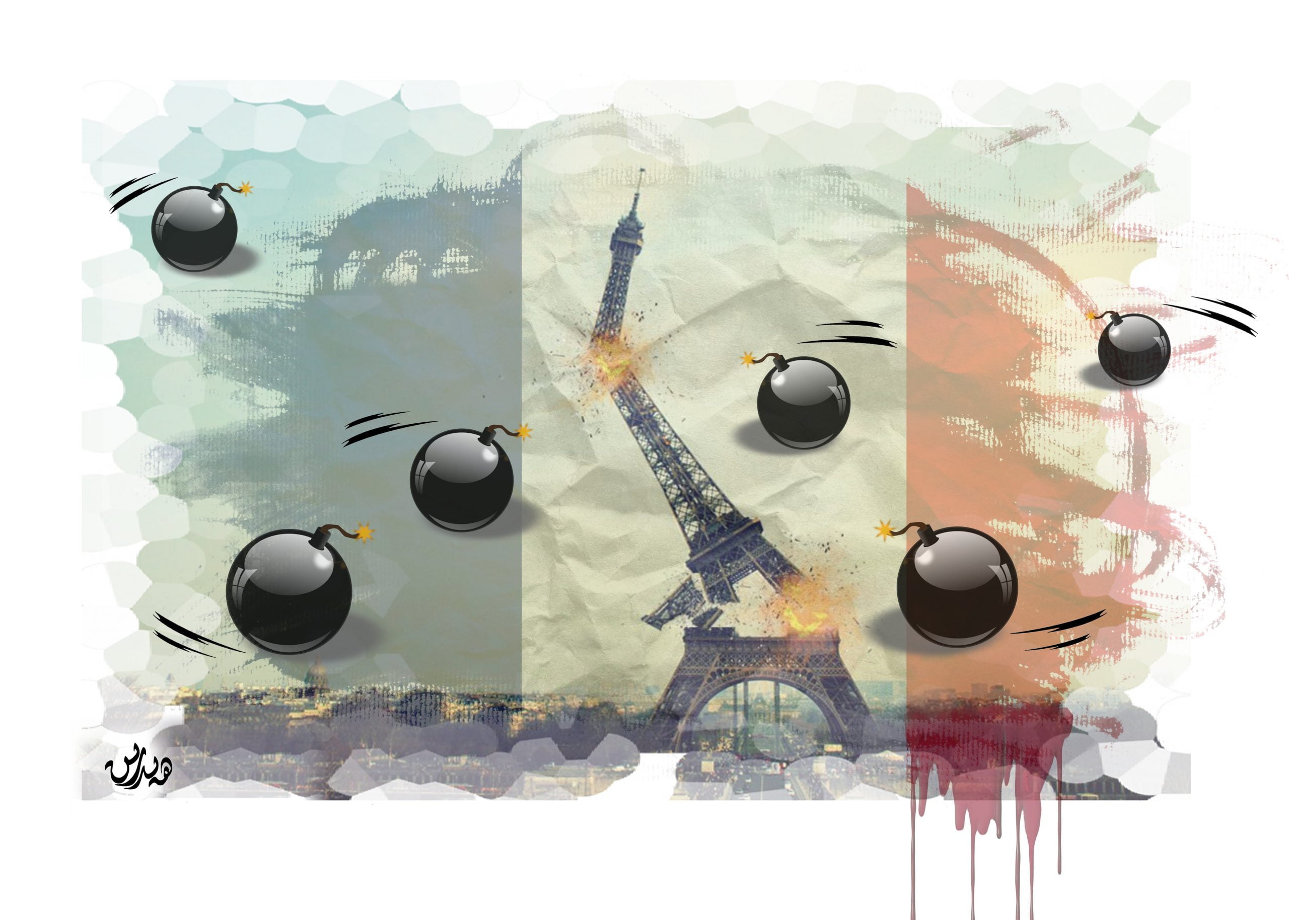 Terror Bombing Paris Cartoon - Toons Mag