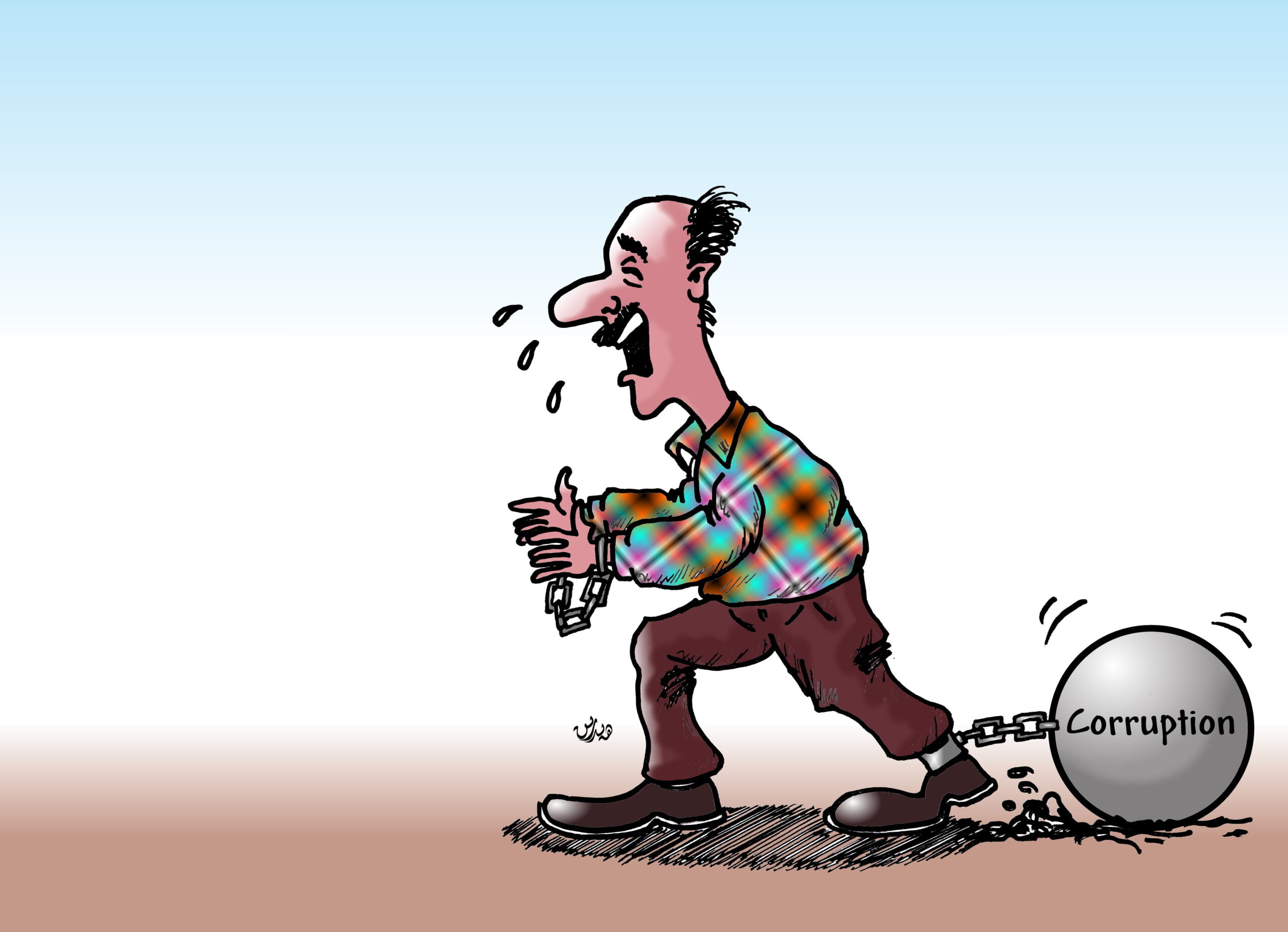 Corruption Is Against Progress Cartoon - Toons Mag