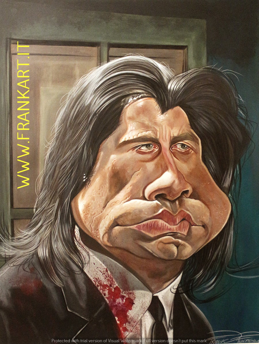 Caricature Of John Travolta By Frank - Toons Mag