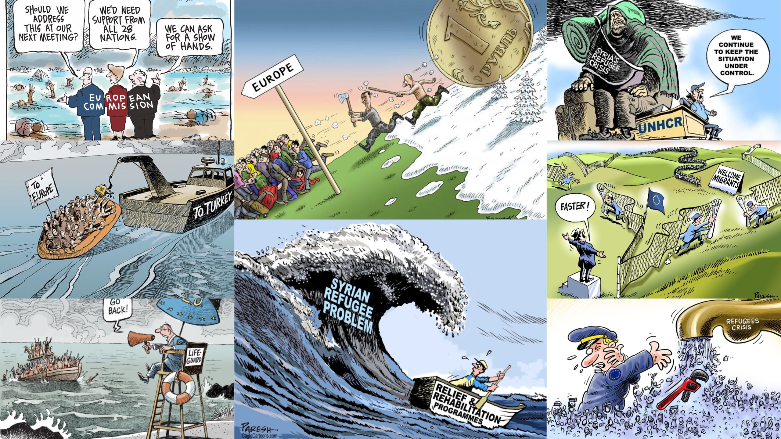 30 Unique Cartoon Drawing Ideas On Refugee Crisis - Toons Mag