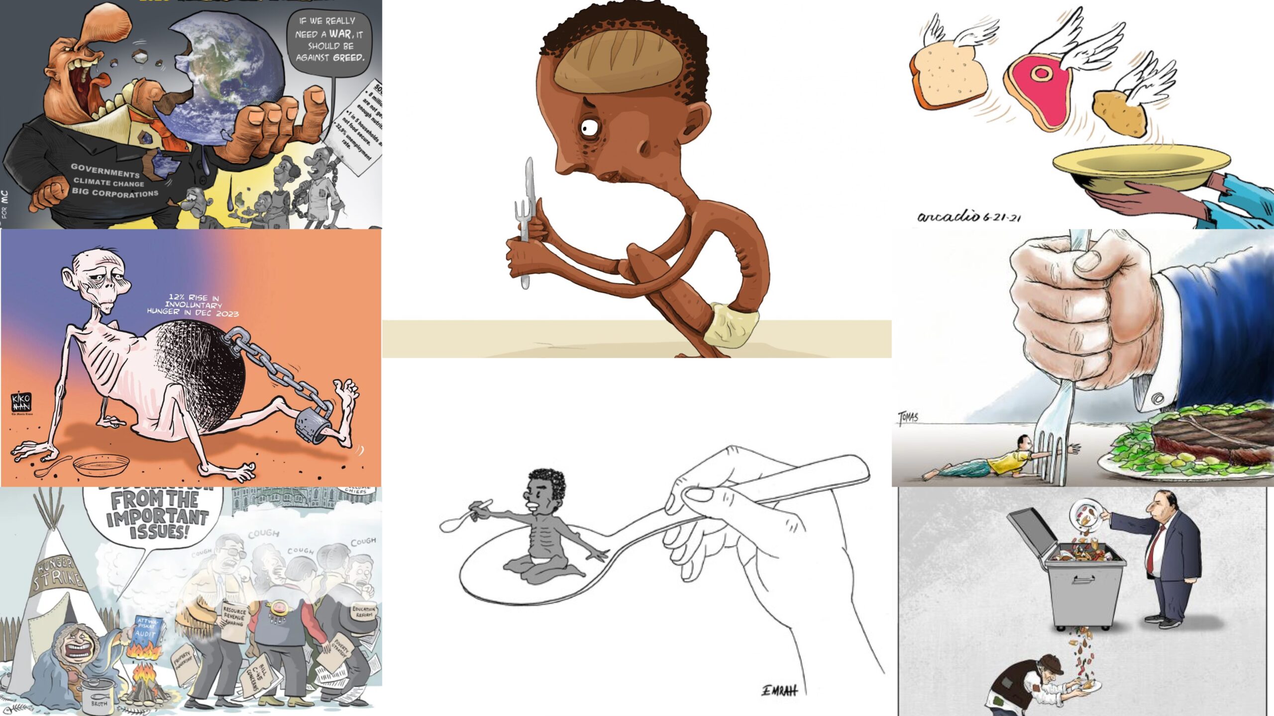 30 Unique Ideas To Illustrate No Hunger: Drawing Cartoons For A Cause ...