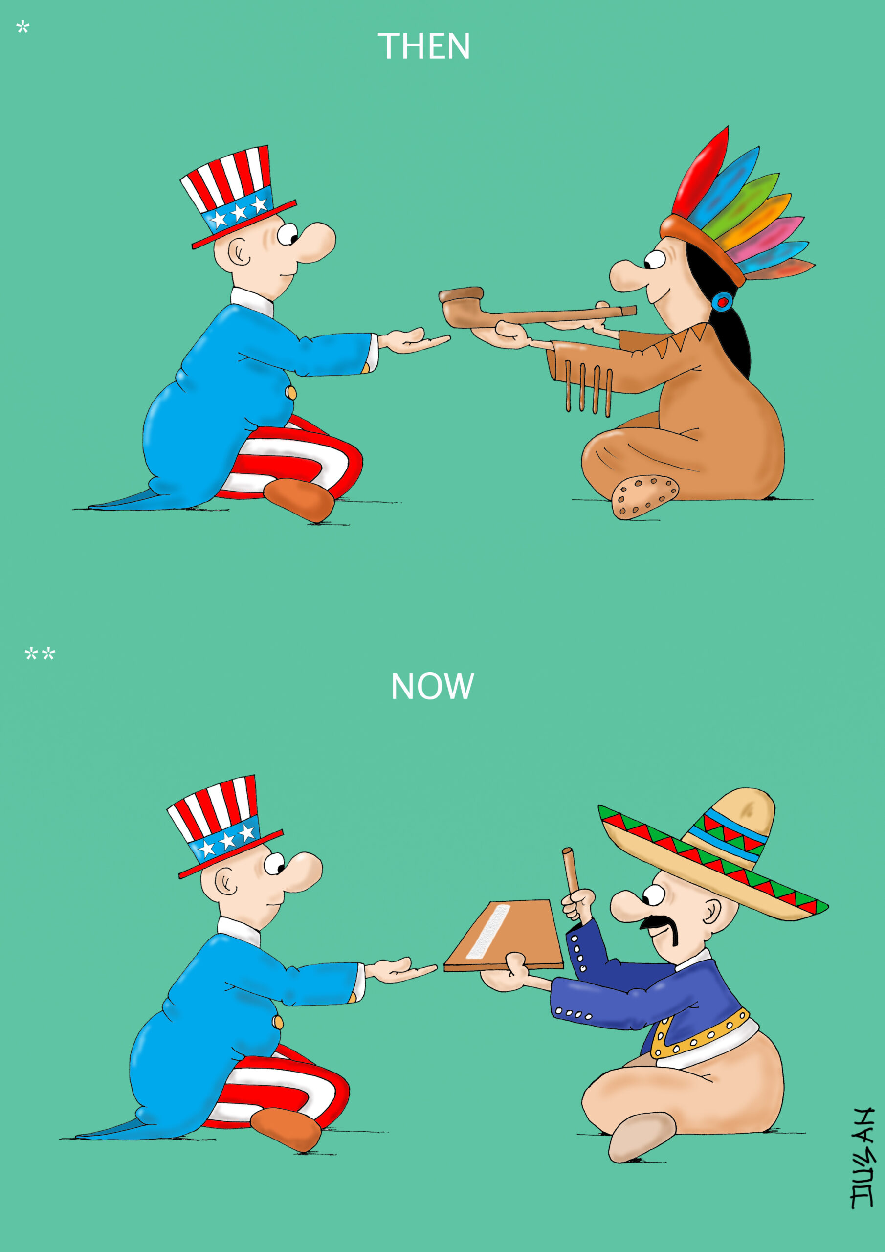 America Then And Now - Toons Mag
