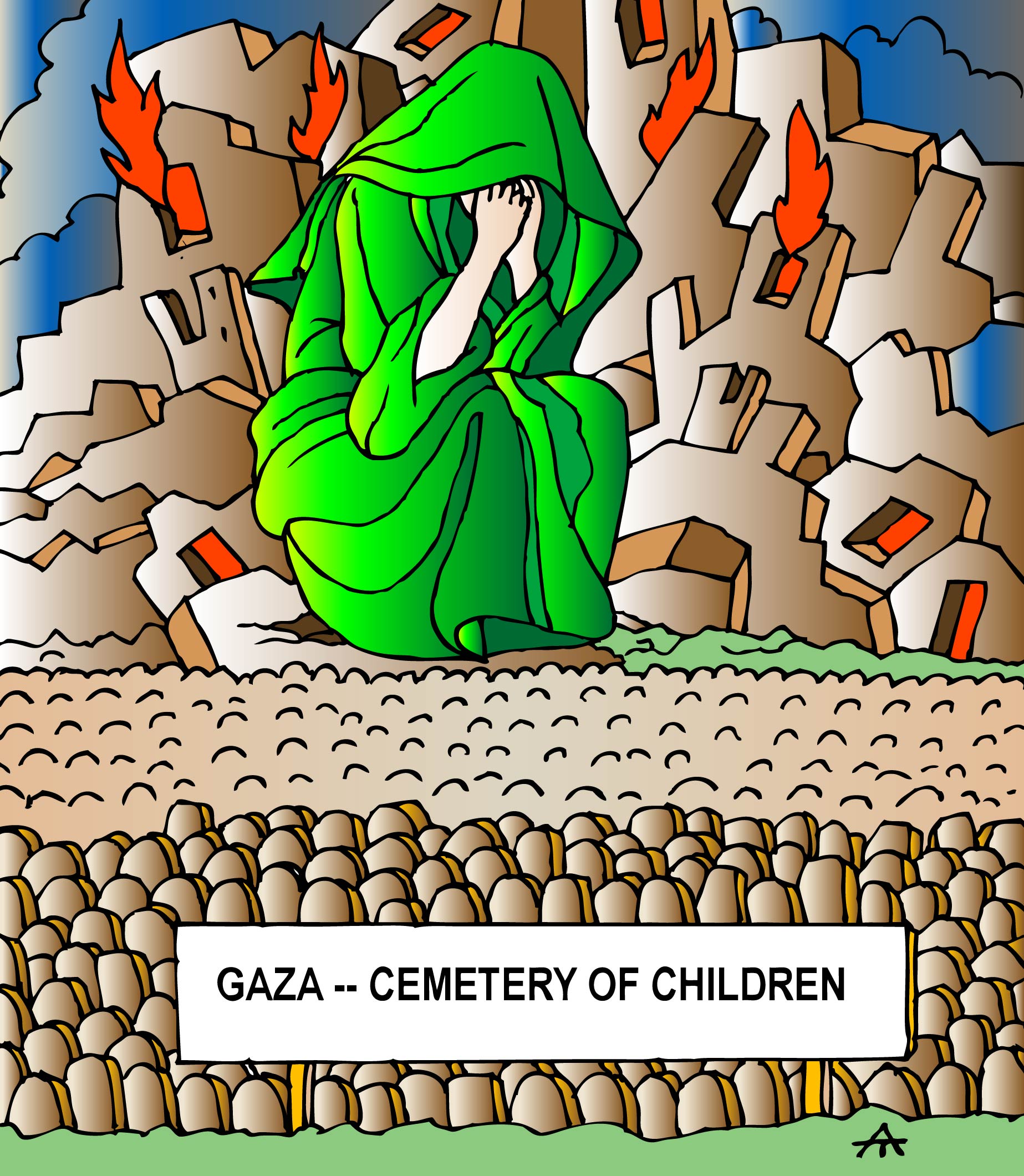 Shadows Of Conflict In Gaza - Toons Mag