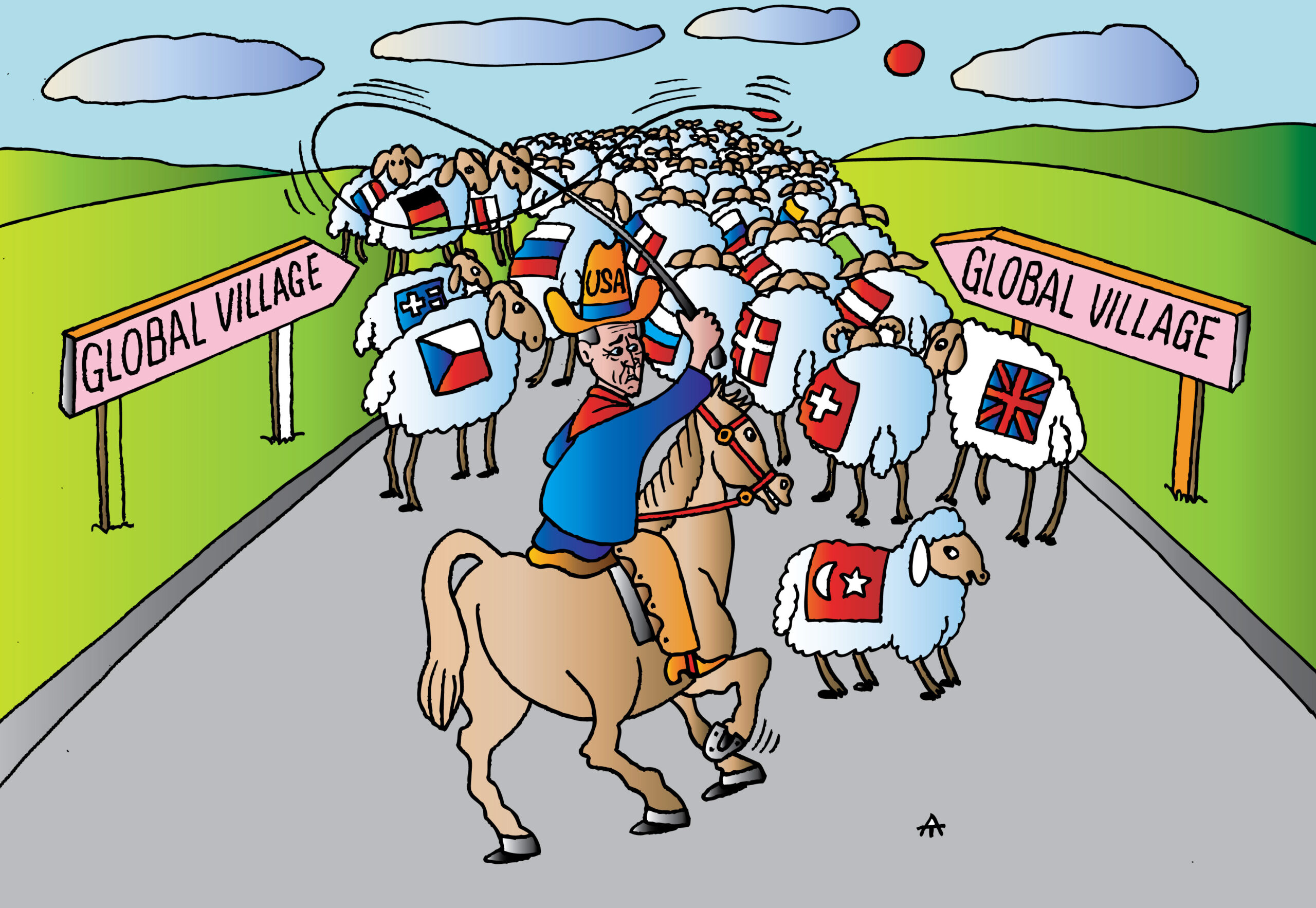 The Global Village's Tensions - Toons Mag