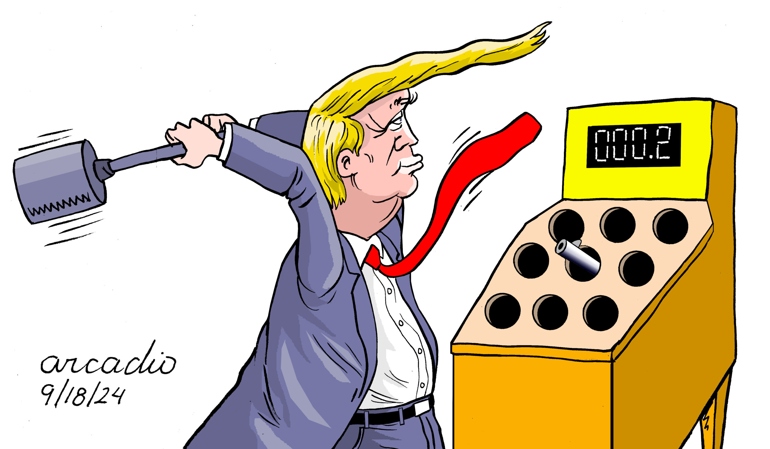 Hit The Mole, Trump! - Toons Mag