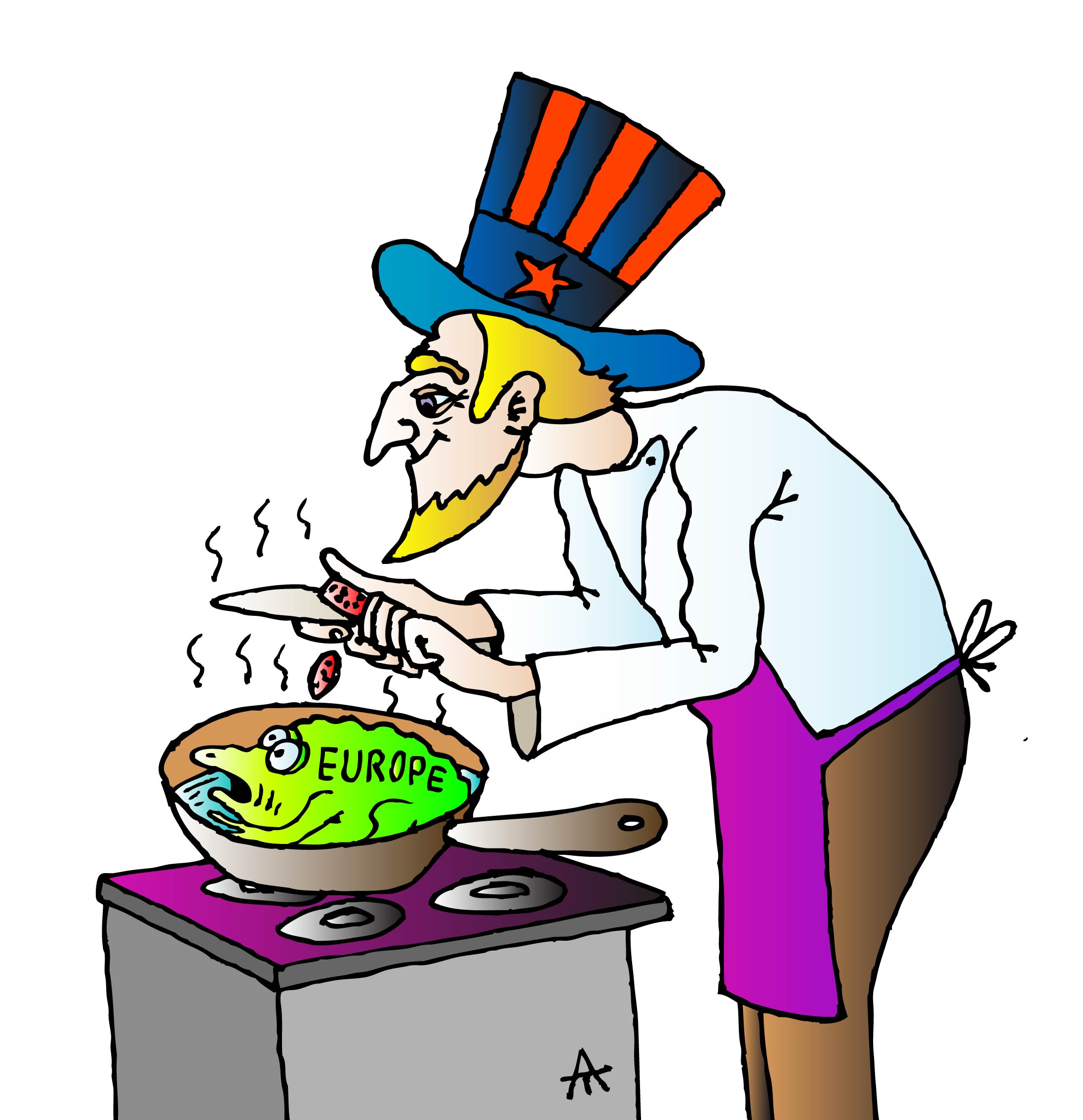 Cooking Up Influence: Uncle Sam’s Recipe For Europe - Toons Mag