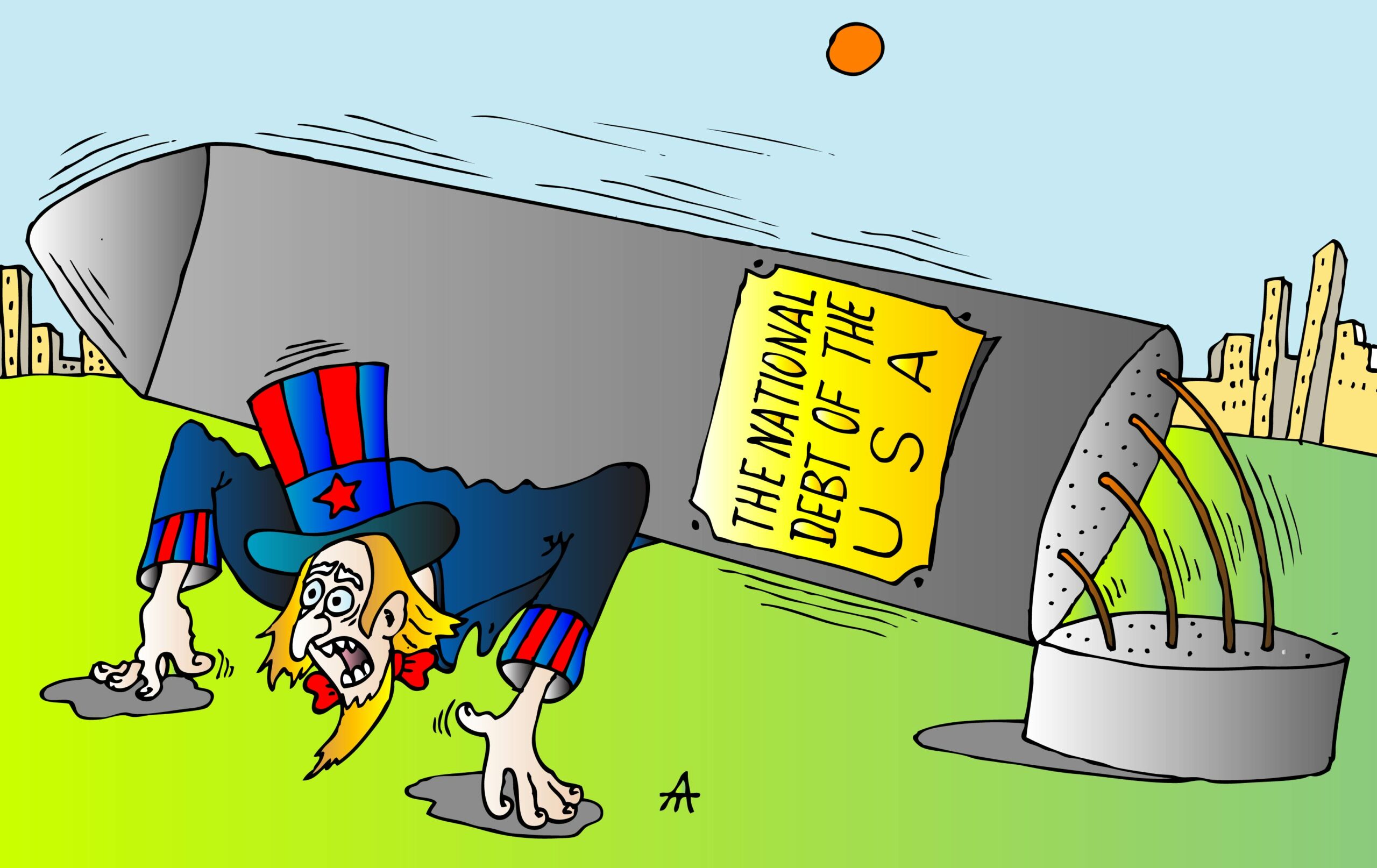 The Weight Of National Debt - Toons Mag
