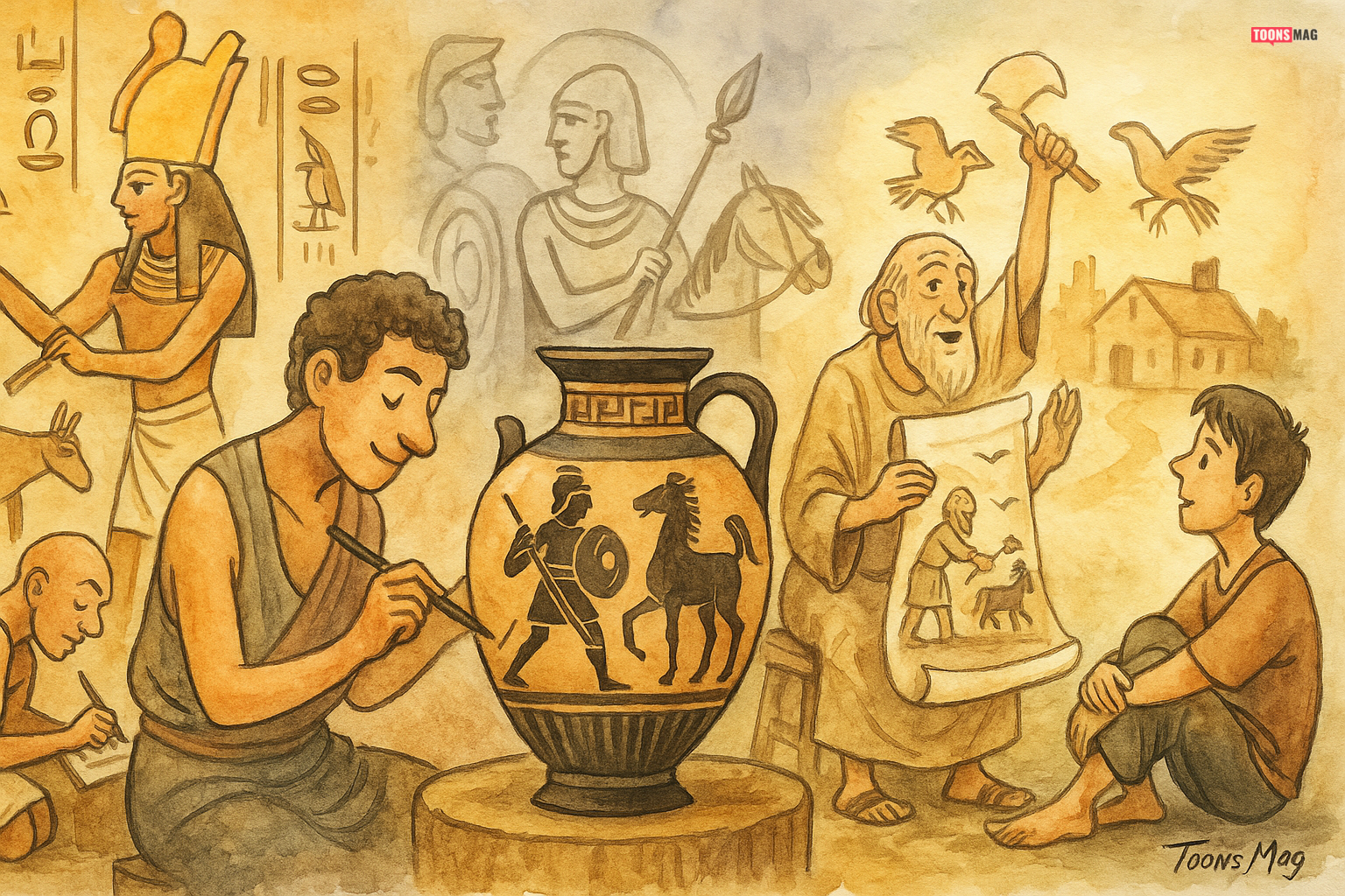 The Evolution Of Cartoons: From Cave Paintings To Digital Art - Toons Mag