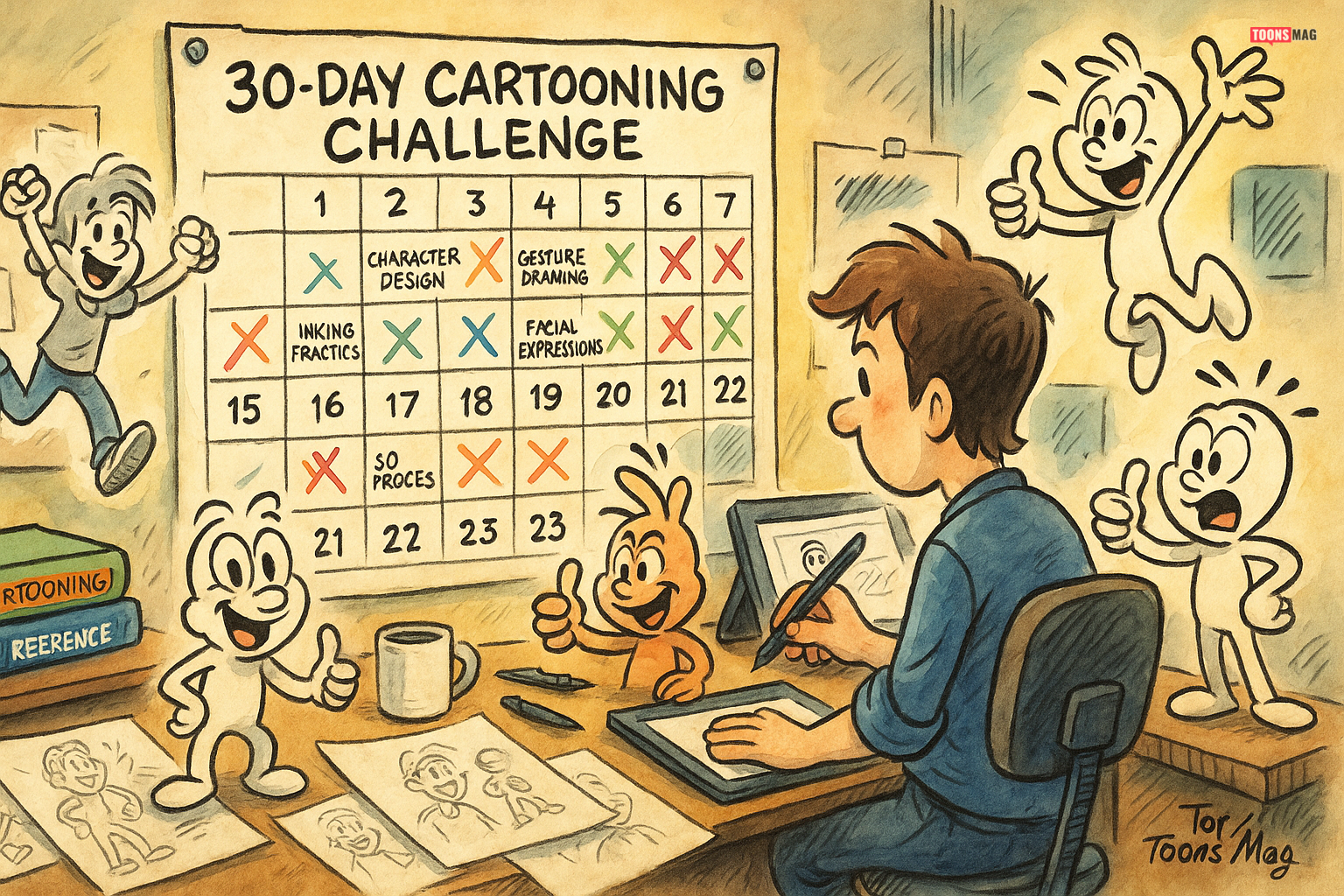 How To Improve Your Cartooning Skills In Just 30 Days - Toons Mag